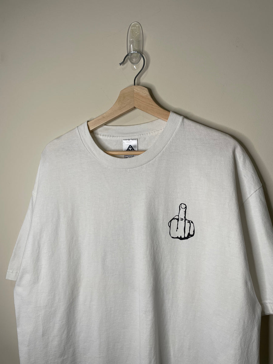 Vintage 00s “Middle Finger” Tee (XL) – DAMAGED GLITTER